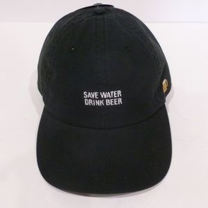 Dad Hat | Accessories | Mens Cap Save Water Drink Beer Black Nwt E ...
